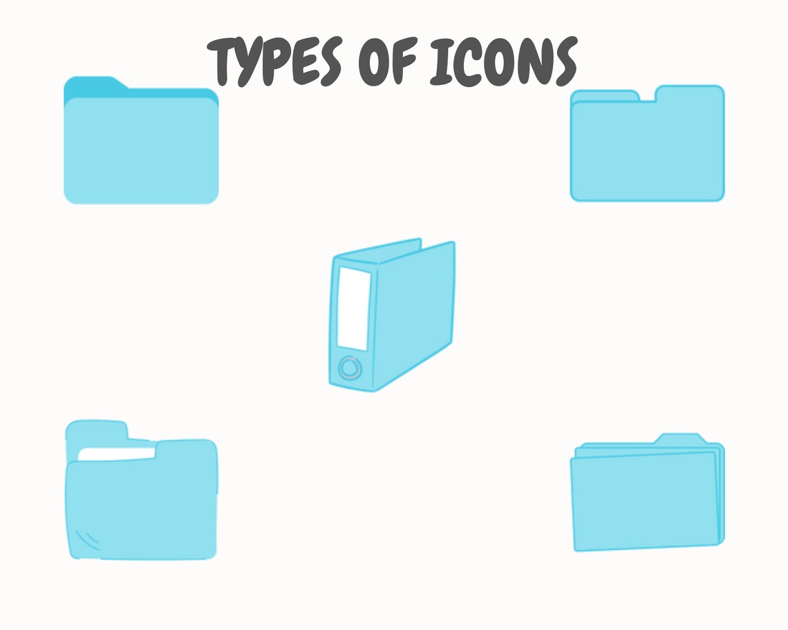 Blue Desktop Folder Icon for Mac and Windows, Mac Desktop Folder Icon ...