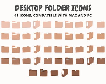 Desktop Folder Icon Bundle for Mac and Windows, Mac Desktop Organizer ...