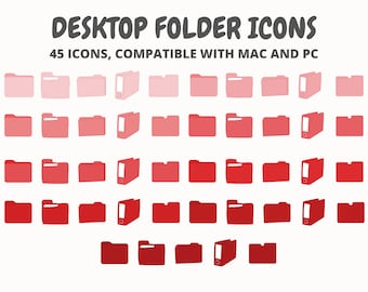 Minimal Desktop Folder Icon for Mac and Windows, Mac Desktop Folder ...