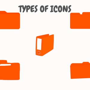 Orange Desktop Folder Icon for Mac and Windows, Mac Desktop Folder Icon ...