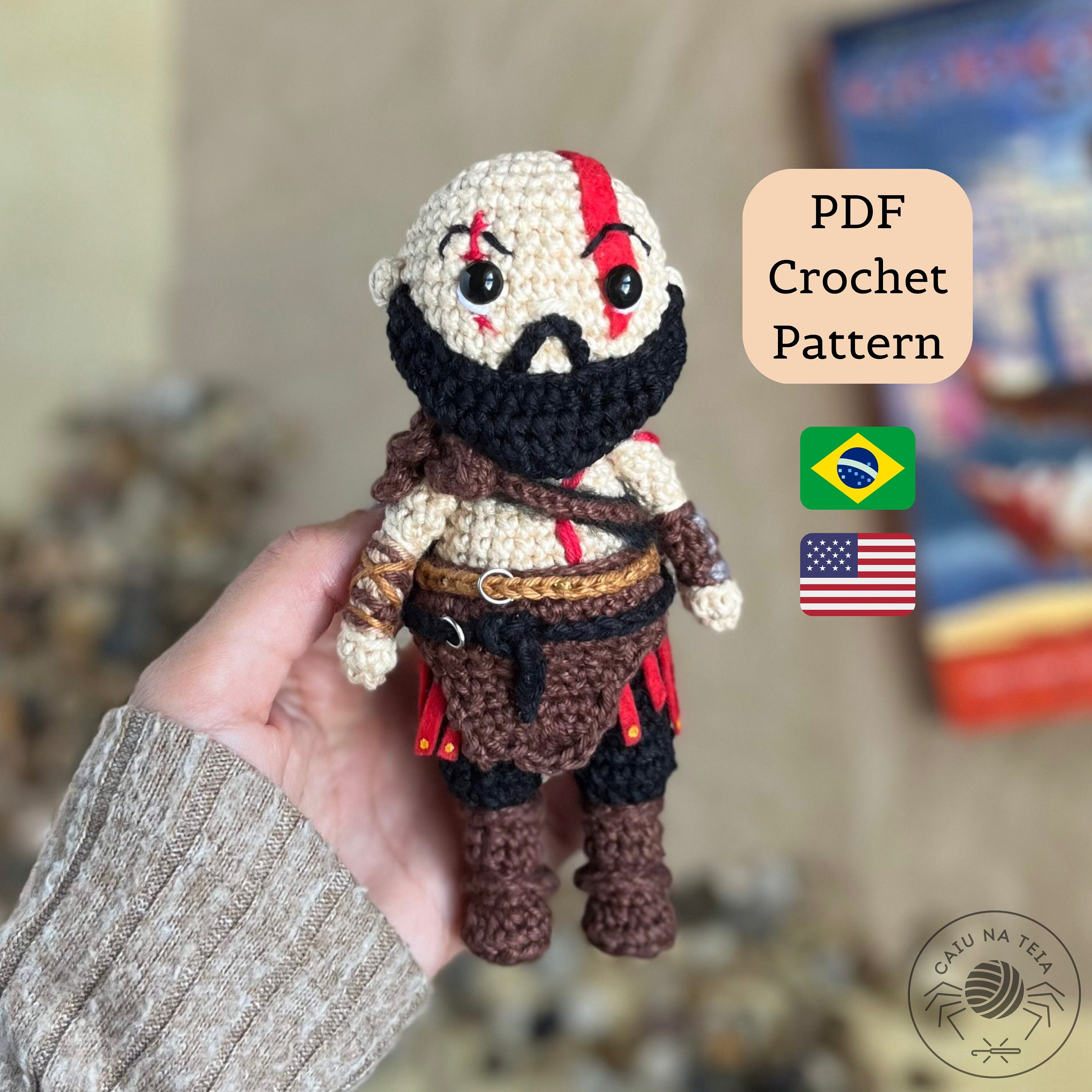 Amigurumi Crochet Pattern Kratos God of War/ PDF in English - Etsy