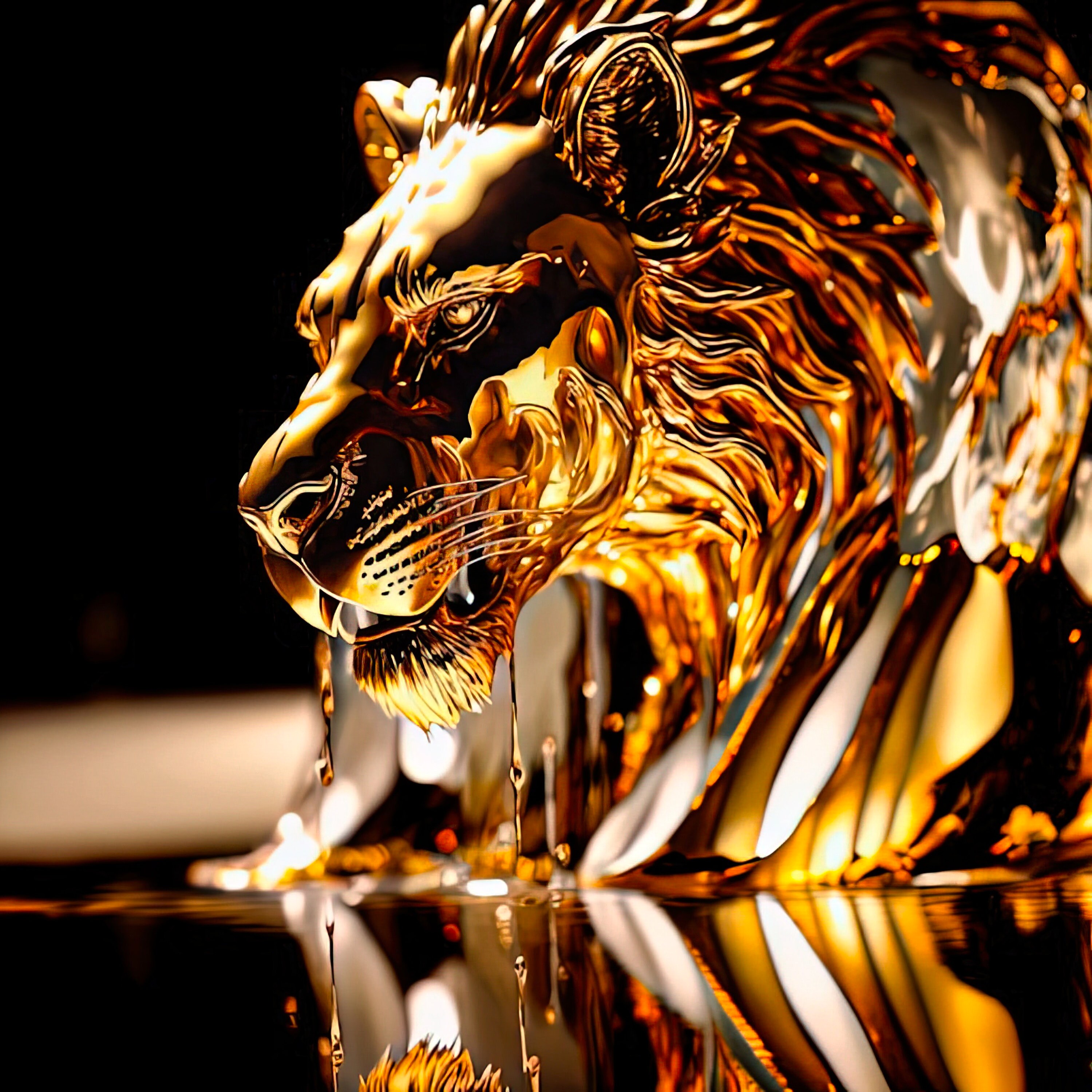 Golden Lion - Etsy