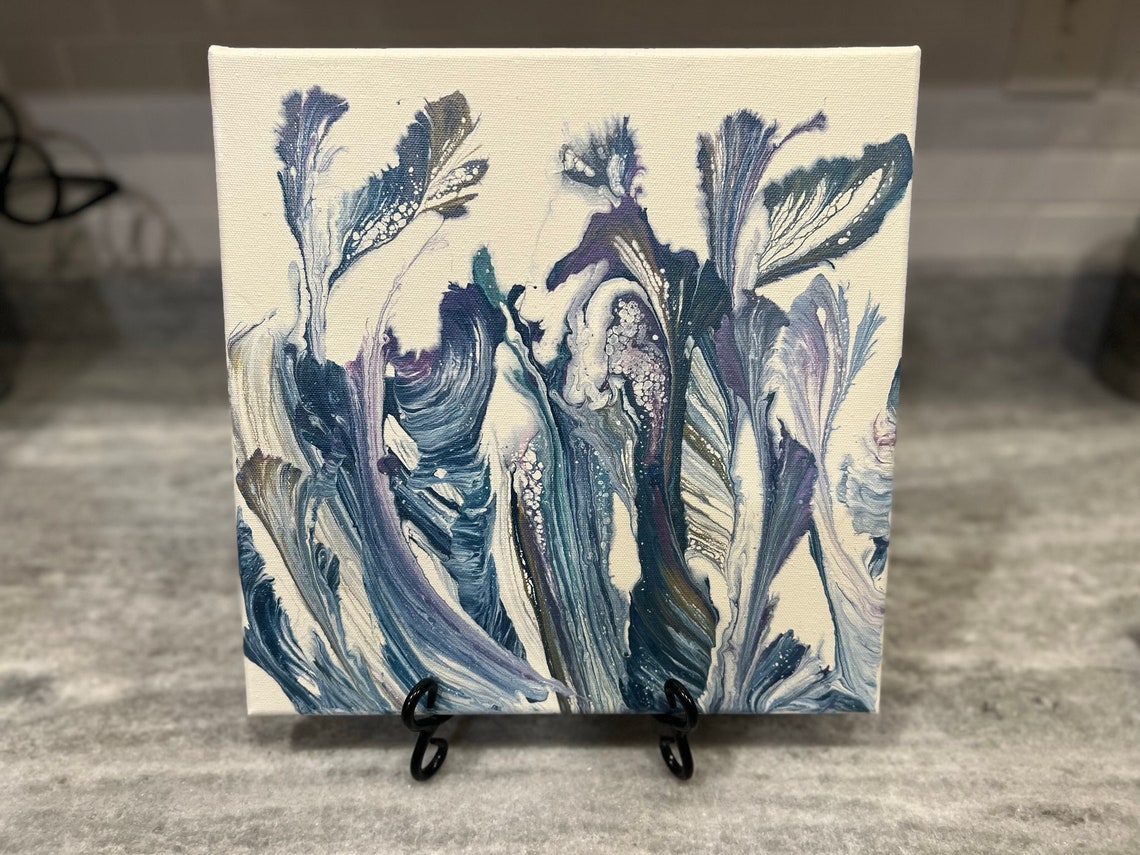 12 X 12 String Pull Acrylic Painting - Etsy