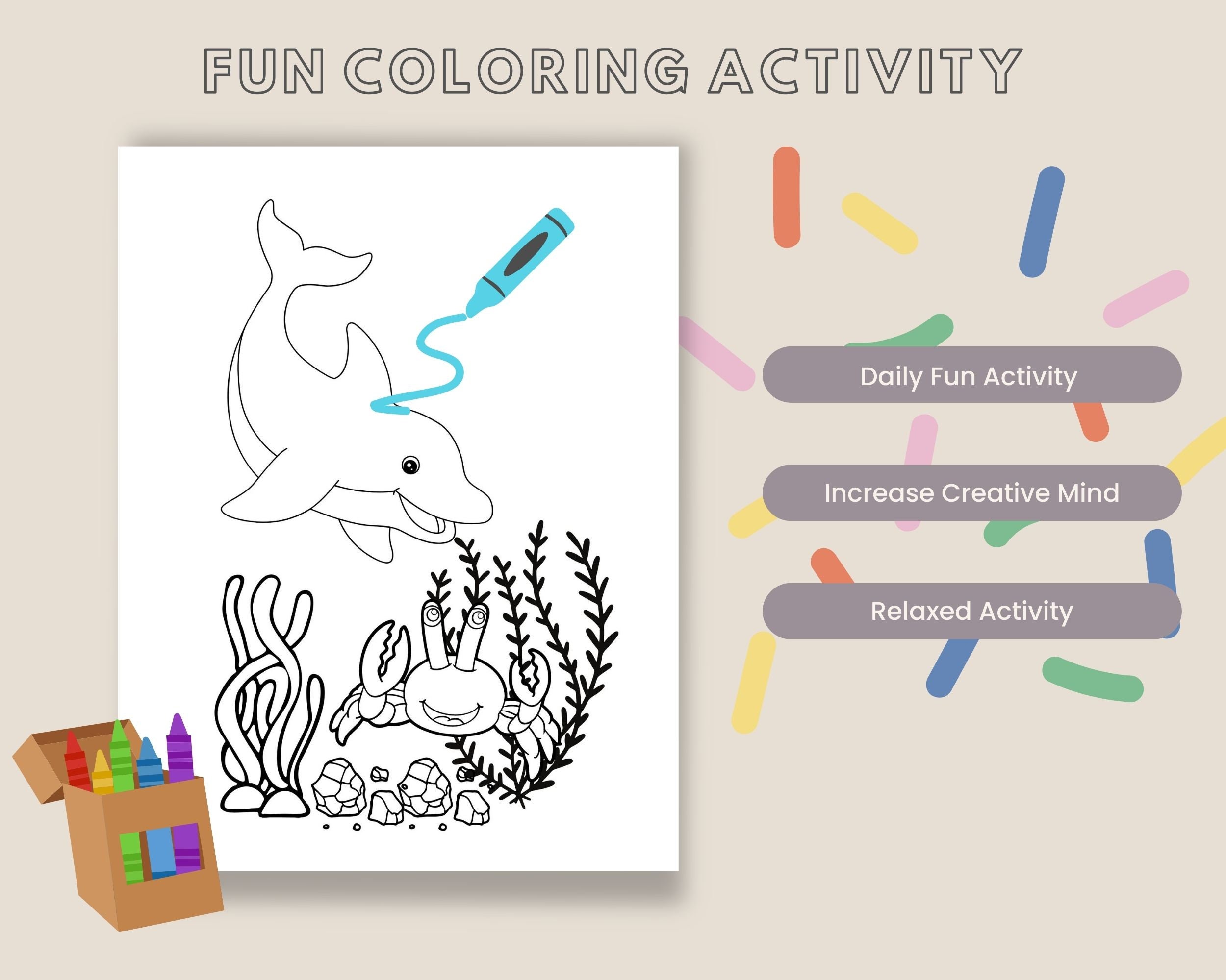 20 Digital Coloring Book Printable a PDF, Printable Coloring Book for ...