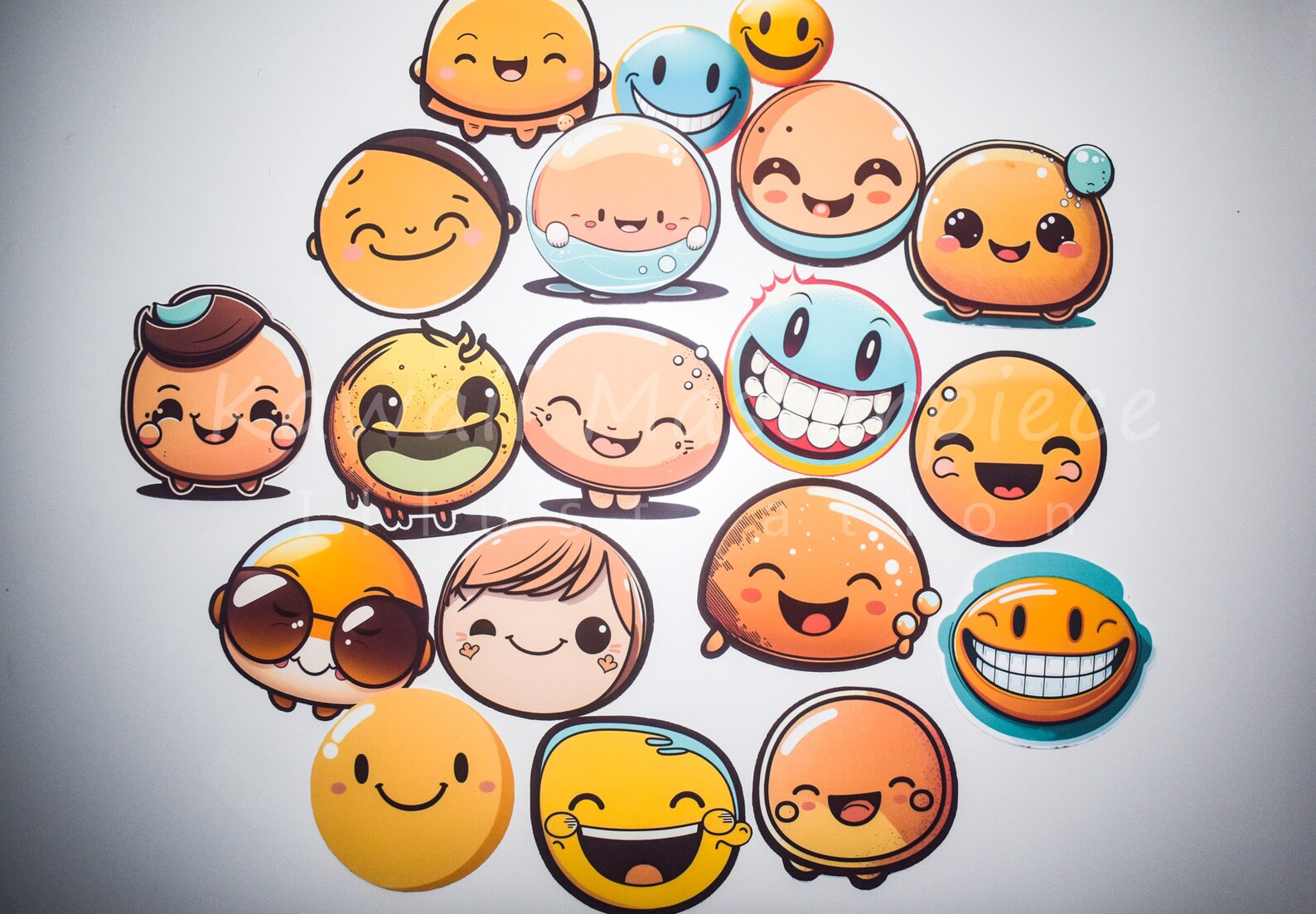 Smiley Face Stickers Adorable Stickers Happy Stickers - Etsy