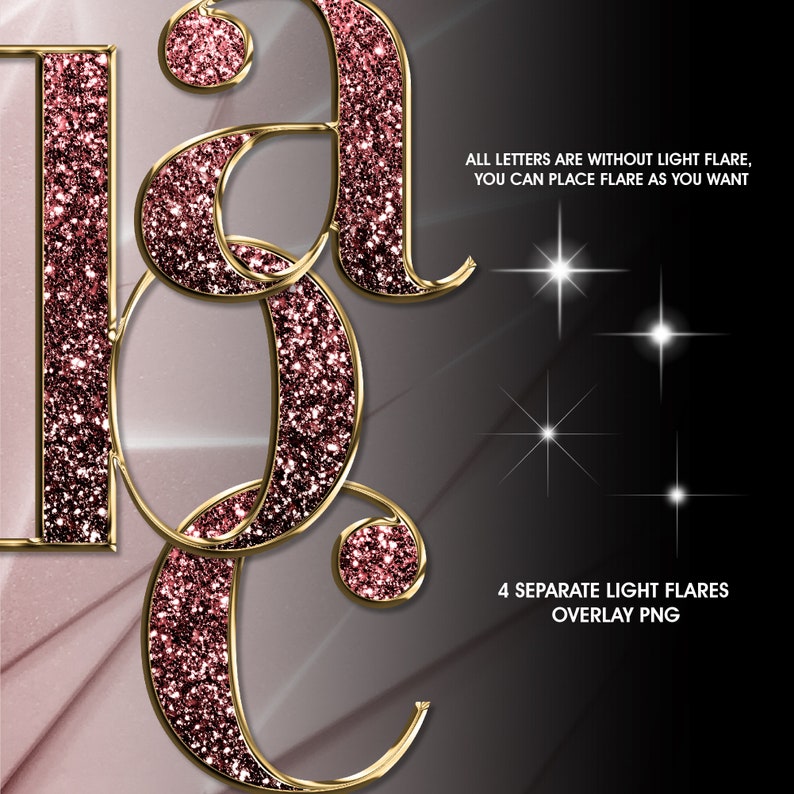 Pink Glitter Glam Alphabet Clipart, PNG Clipart, Bling Alphabet ...
