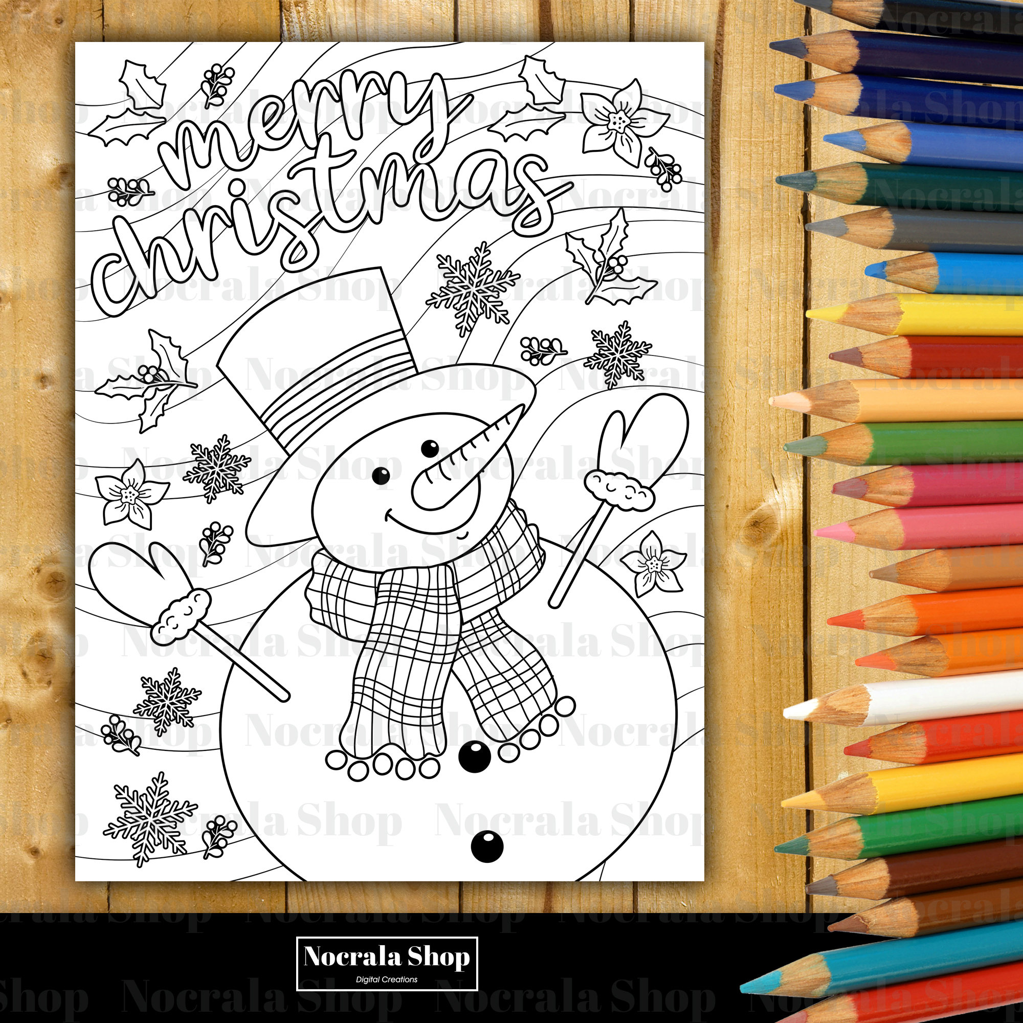 5 Giant Coloring Christmas Posters, Coloring Poster, Holiday Coloring ...