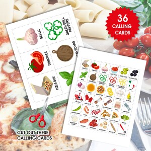 30 Pizza Bingo Cards, Pizza Bingo, Fun Pizza Party Game, Nurse Pizza ...