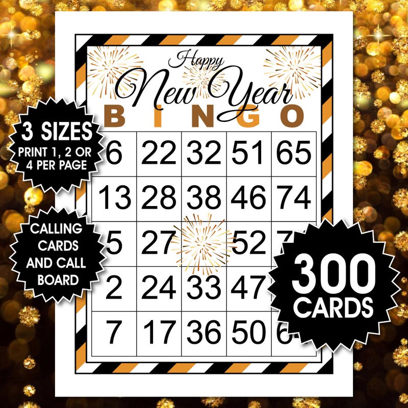 Happy New Year Pdf Card - Etsy