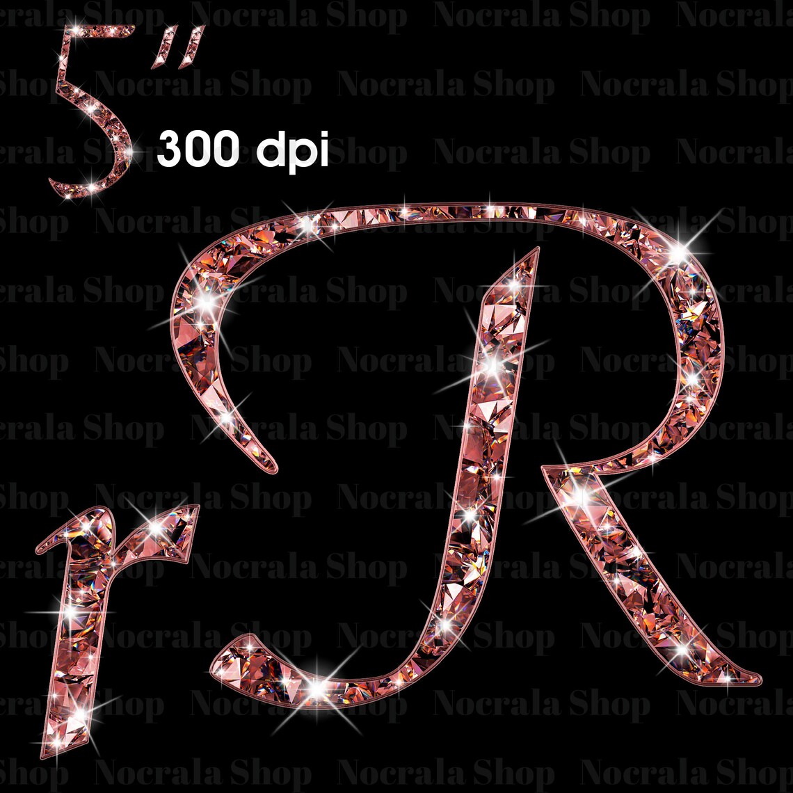 Rose Gold Diamond Alphabet Clipart PNG Digital Clip Art Rose - Etsy