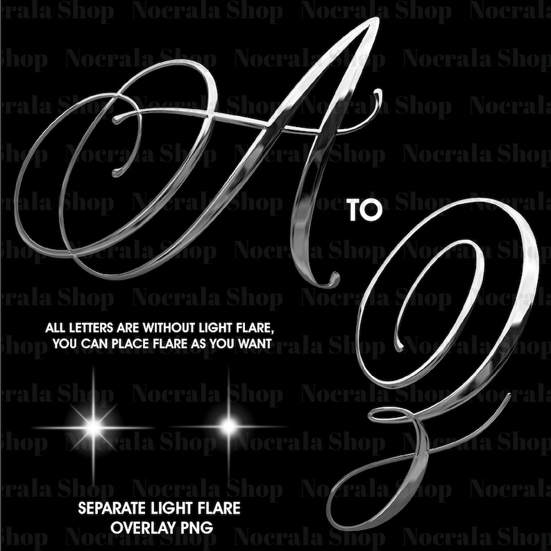 Silver Chrome Cursive Alphabet Clipart, PNG Clip Art, Silver Chrome ...