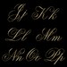Gold Glitter Cursive Alphabet Clipart, PNG Clip Art, High Shine ...