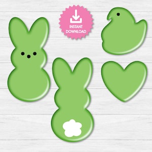 Marshmallow Peeps Clip Art Bundle, Easter Candy Clip Art, Chick Peep ...