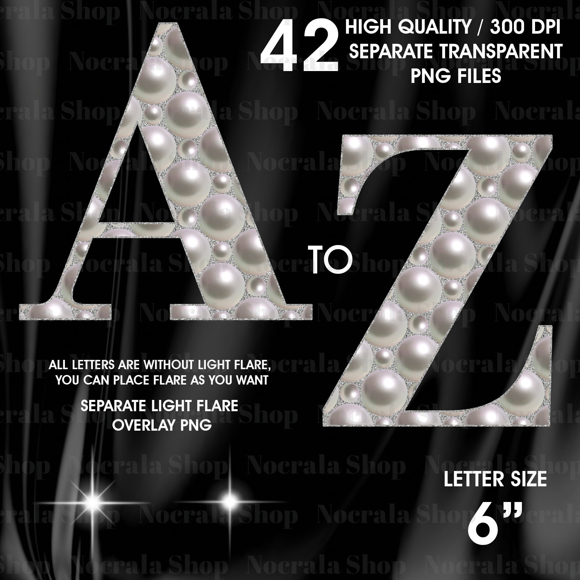 Silver Pearl Alphabet Clipart, Glam Letters PNG (digital Download) - Etsy
