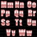 Rose Gold Metallic Alphabet Clipart, Rose Gold Foil PNG, Rose Gold ...