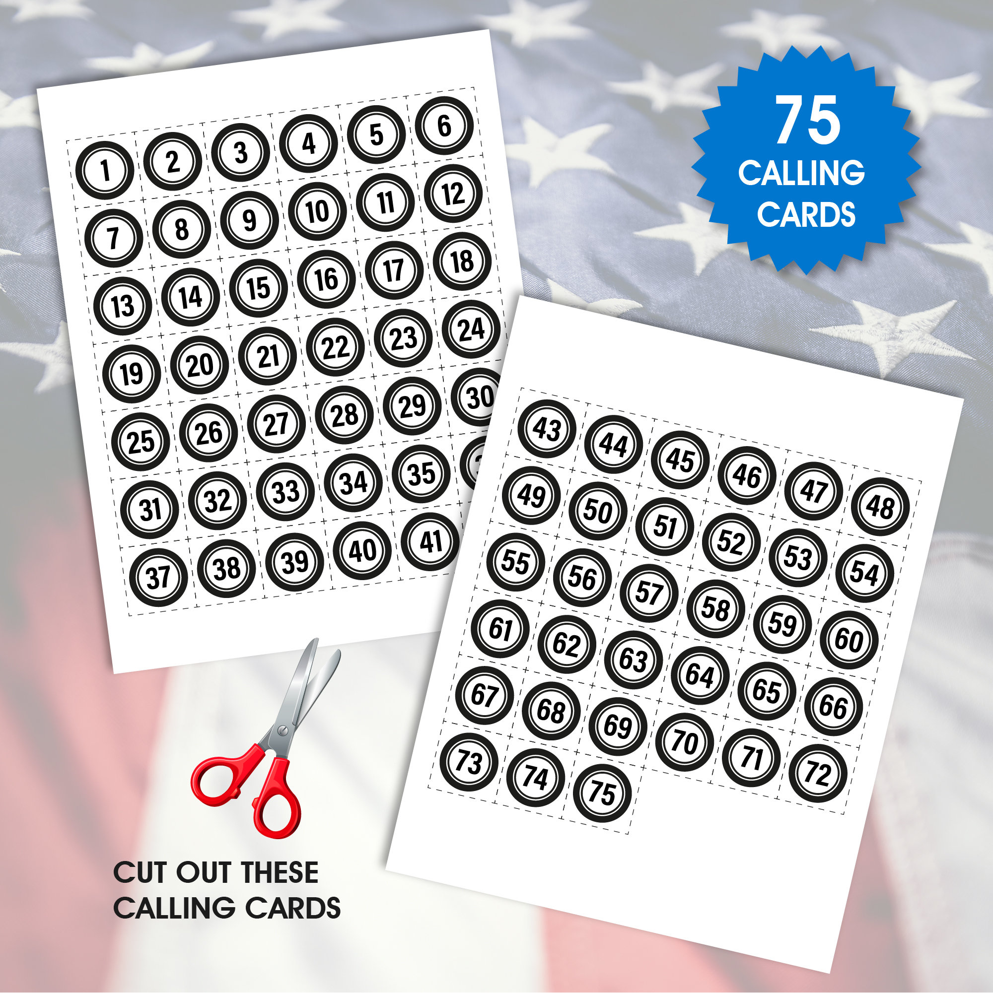 100 4th of July Bingo Cards, 1 or 2 per Page, Fun Party Game, July 4th ...