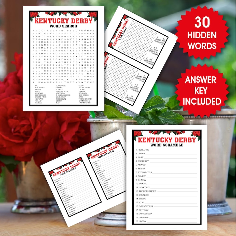 7 Printable Kentucky Derby Party Games, Kentucky Derby Trivia Games ...