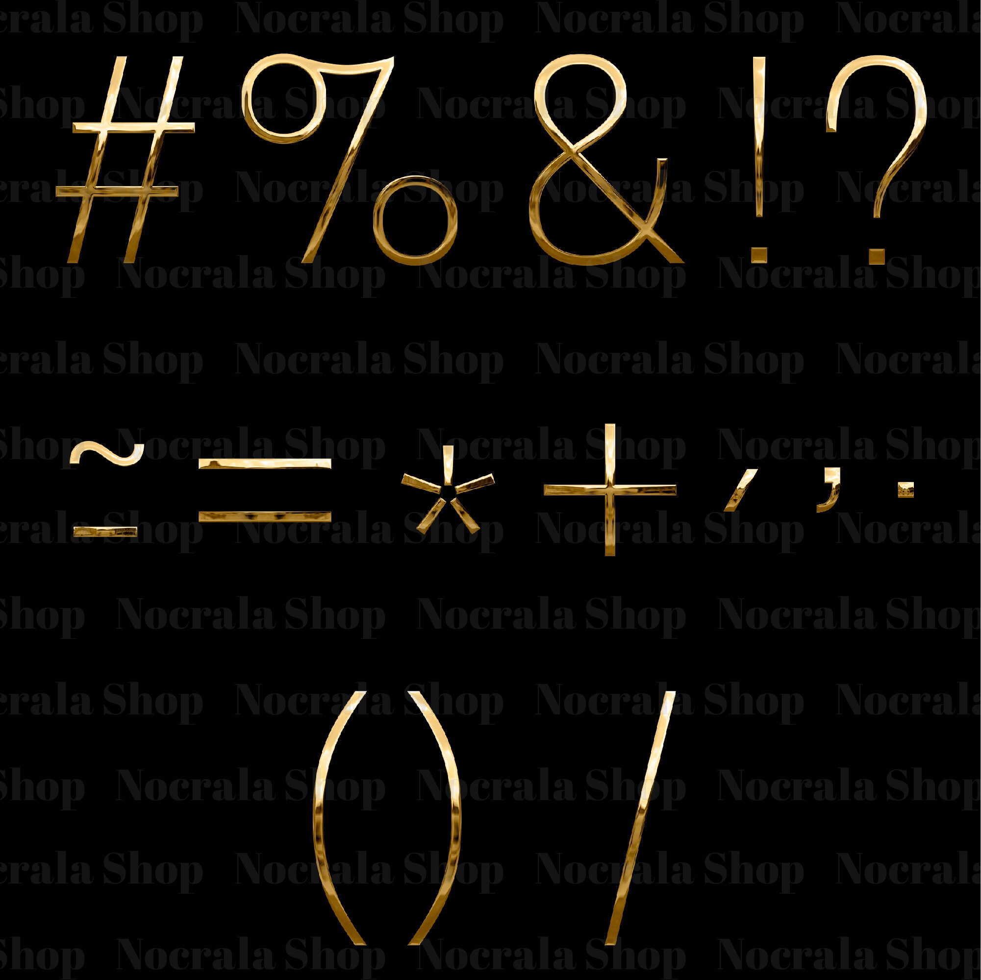 Gold Chrome Alphabet Clipart, High Shine Letters (PNG Digital Download ...