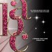 Hot Pink Glitter Glam Alphabet Clipart, PNG Digital Clipart, Hot Pink ...
