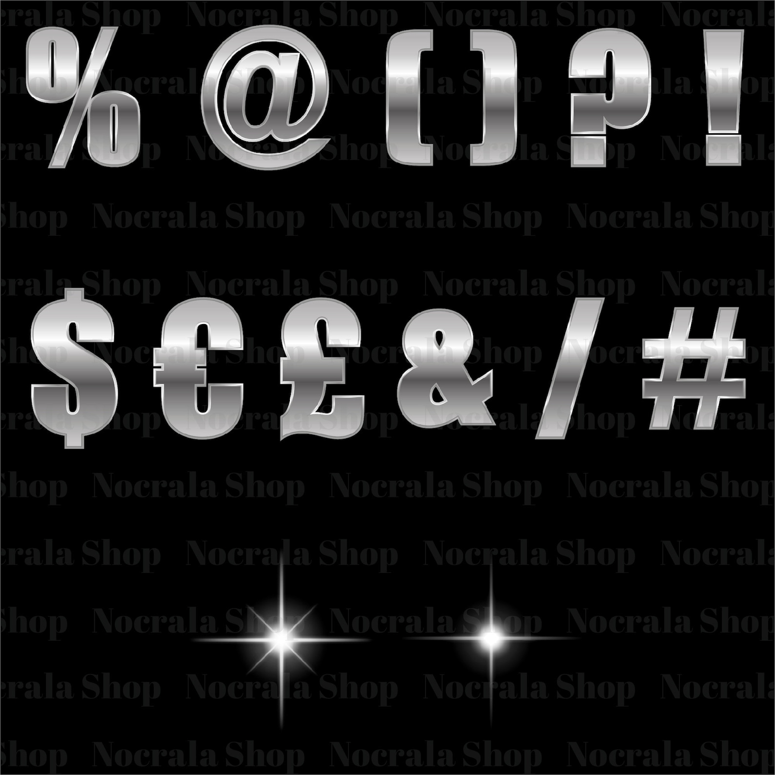 Silver Metallic Alphabet Clipart, Digital Font PNG (PNG File) - Etsy