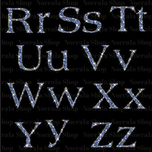 Blue Diamond Alphabet Clipart, Glam Letters PNG (digital Download) - Etsy
