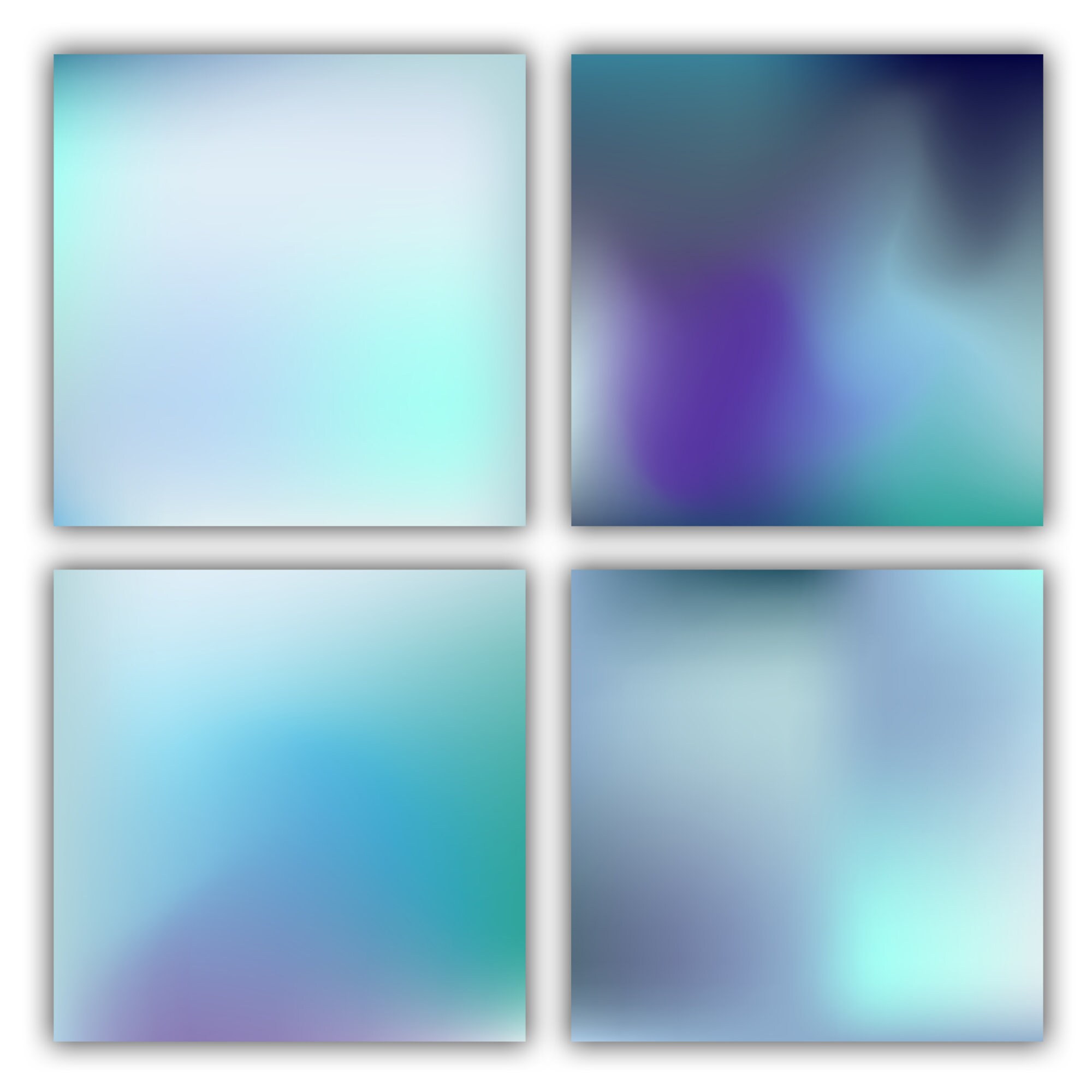 Blue Gradient Shapes Digital Paper, Blue Ombre Scrapbook Papers ...