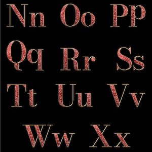Red Glitter Glam Alphabet Clipart, PNG Clipart, Bling Alphabet ...