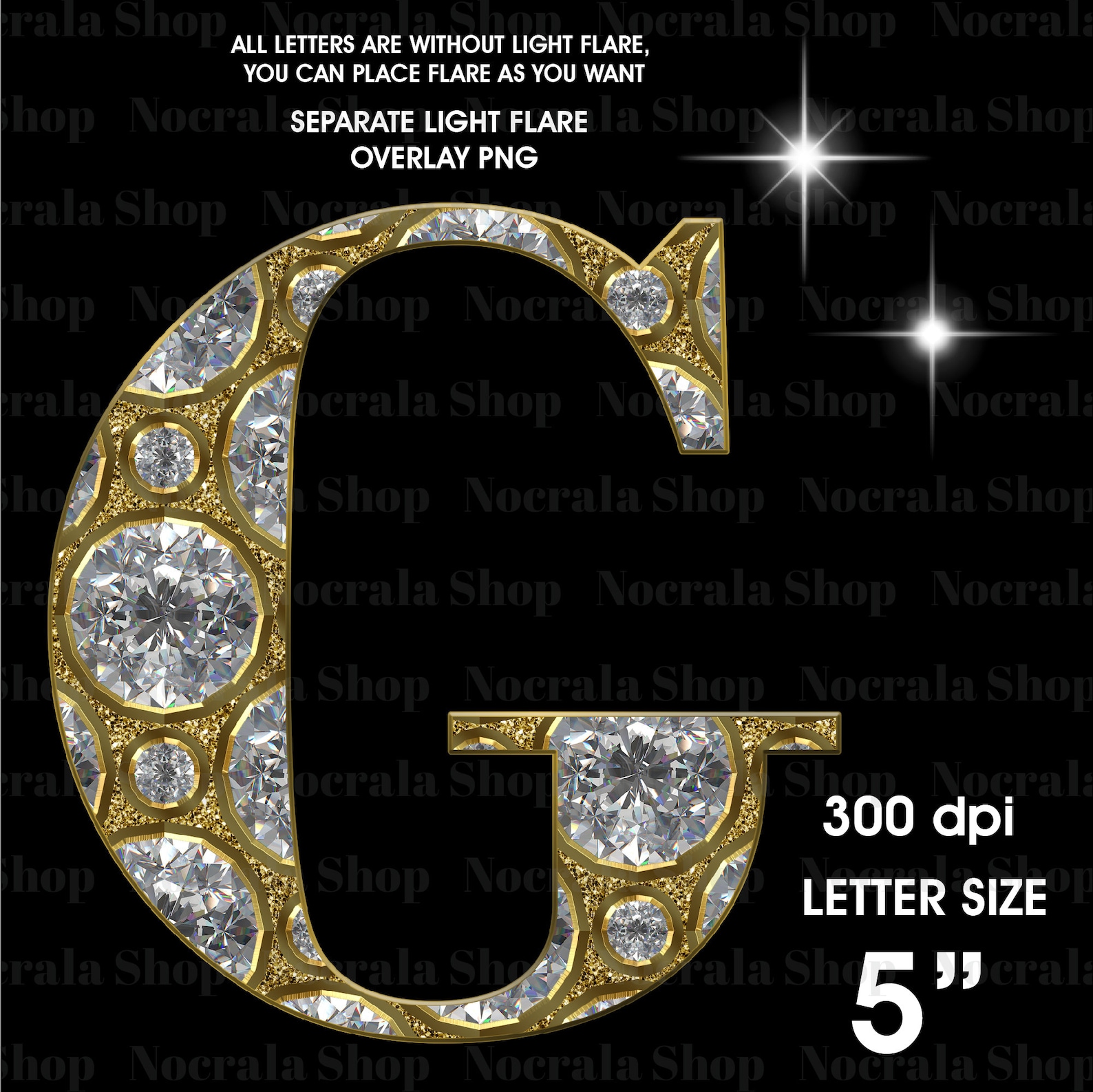 Gold Diamond Alphabet Clipart, PNG Digital Clip Art, Gold Diamond ...