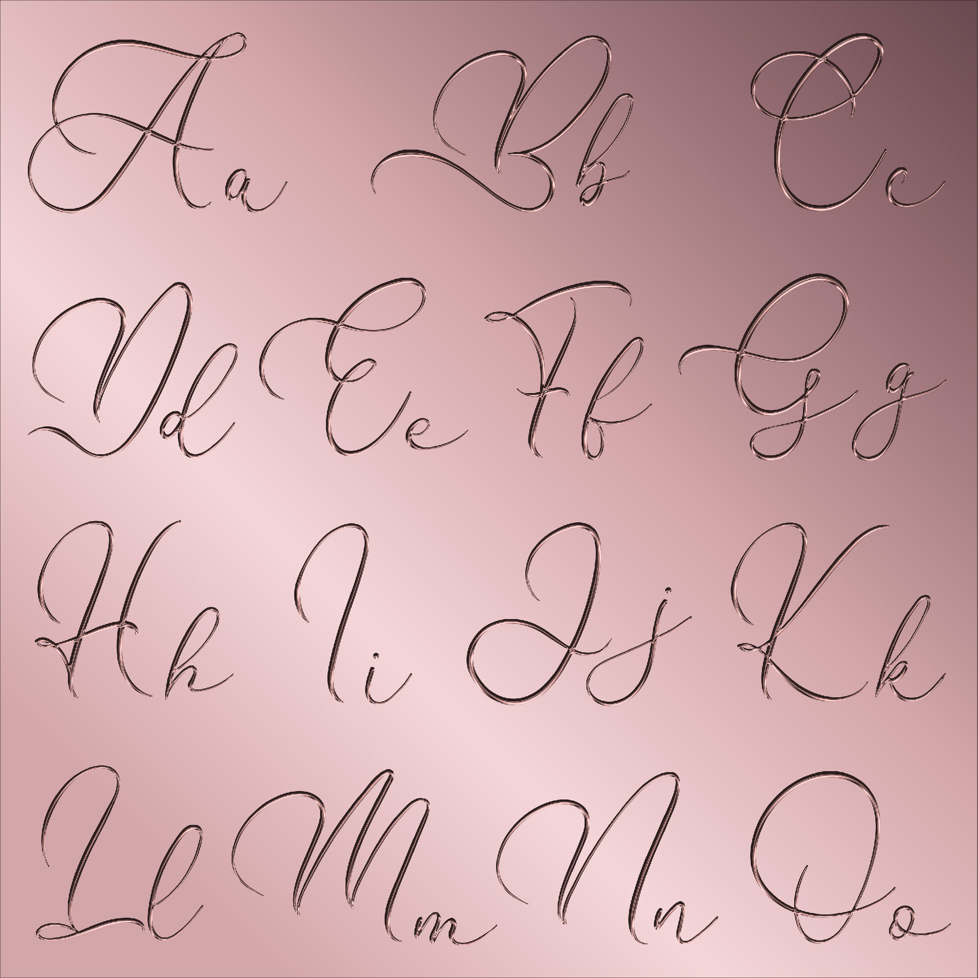 Pink Chrome Cursive Alphabet Clipart, PNG Clipart, Pink Chrome Cursive ...