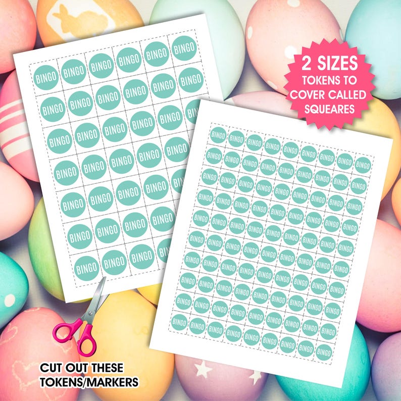 30 Easter Bingo Cards, Easter Party Game, Easter Activity for Kids ...