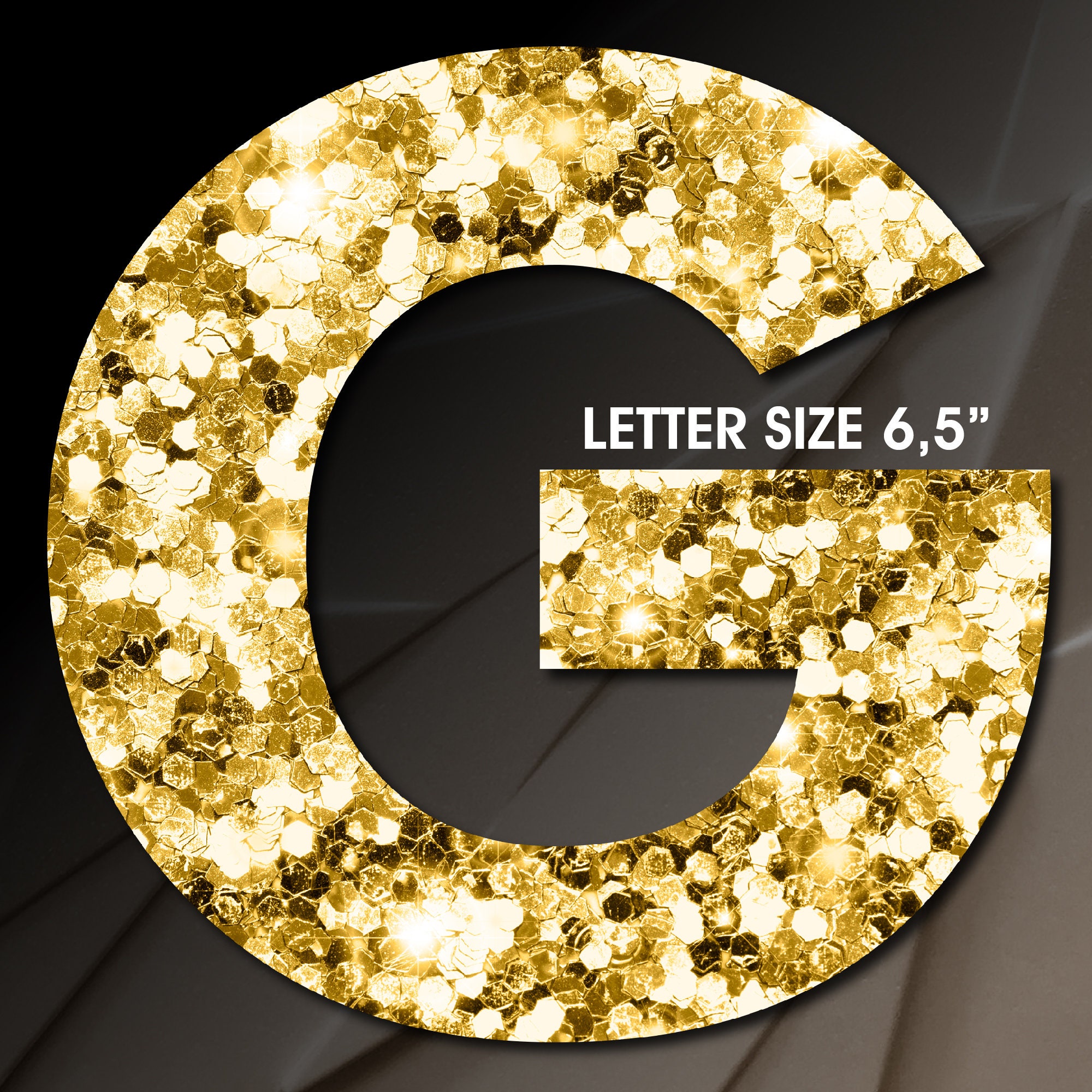 Gold Chunky Glitter Alphabet Clipart, PNG Digital Clip Art, Gold ...
