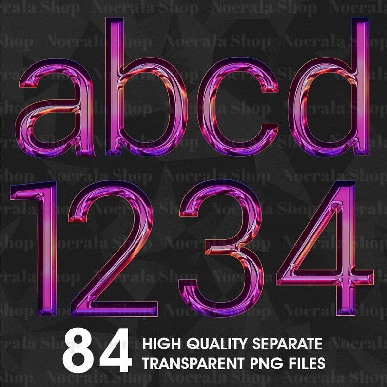 Rainbow Chrome Alphabet Clipart, High Shine PNG (digital Download) - Etsy