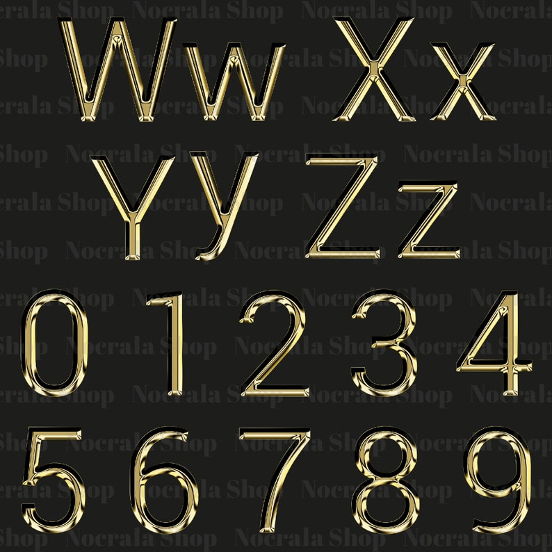 Gold Chrome Alphabet Clipart, PNG Clip Art, Gold Chrome Letters ...