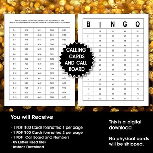100 Happy New Year Bingo Cards, 1 or 2 per Page, Happy New Year Game ...