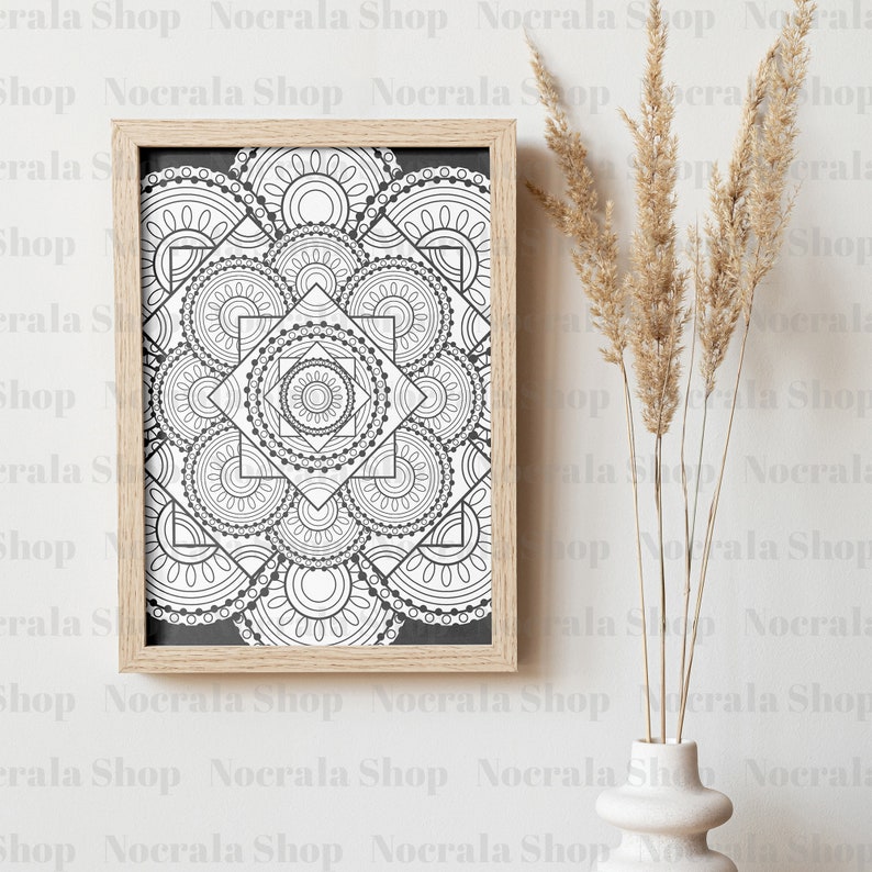 5 affiches géantes de mandala à colorier, affiche à colorier, page de ...