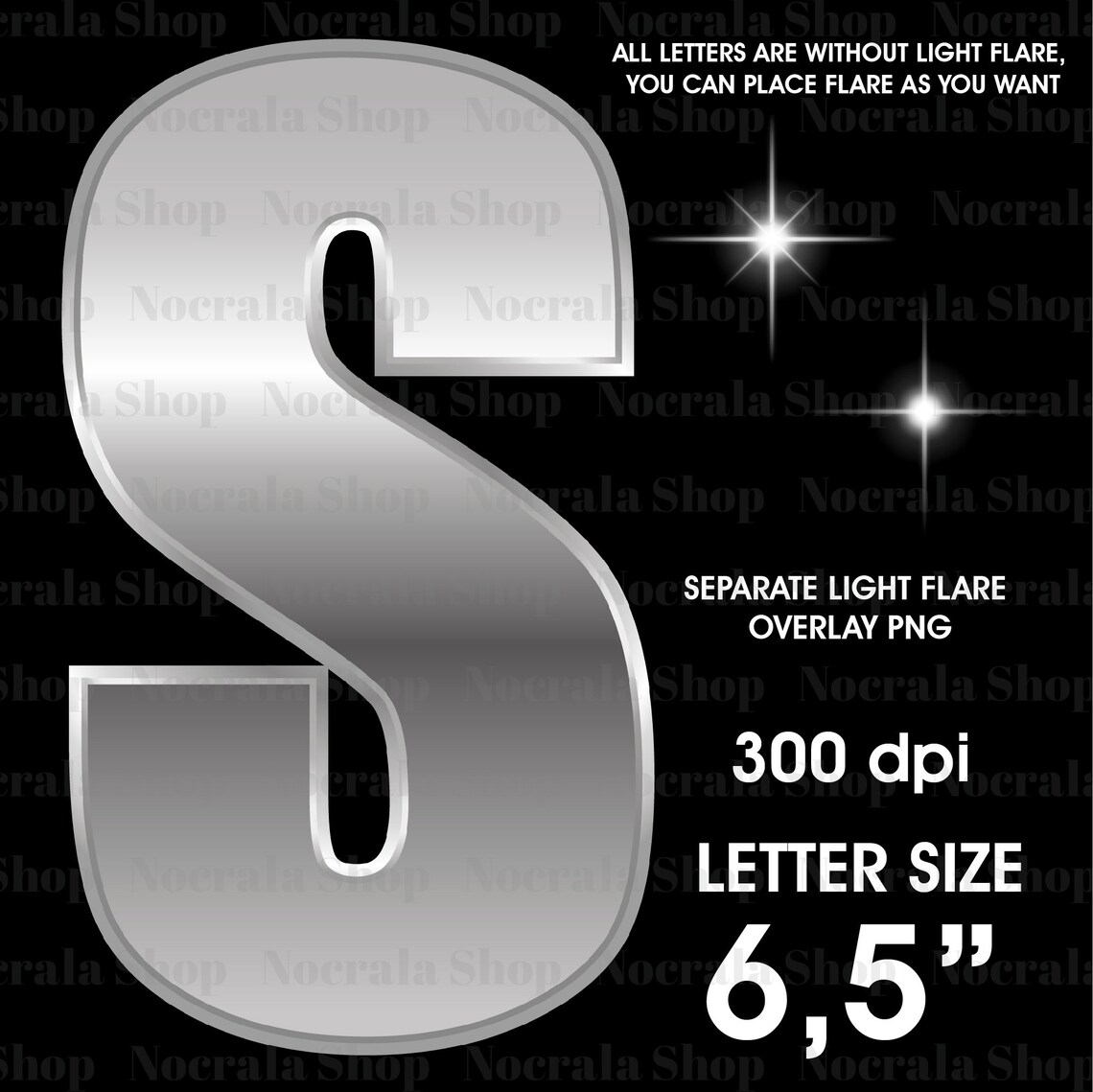 Silver Metallic Alphabet Clipart, Digital Font PNG (PNG File) - Etsy