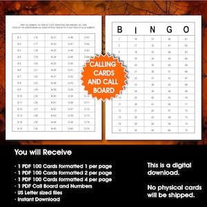 100 Halloween Bingo Cards, Bingo for Kids and Adults, Halloween ...