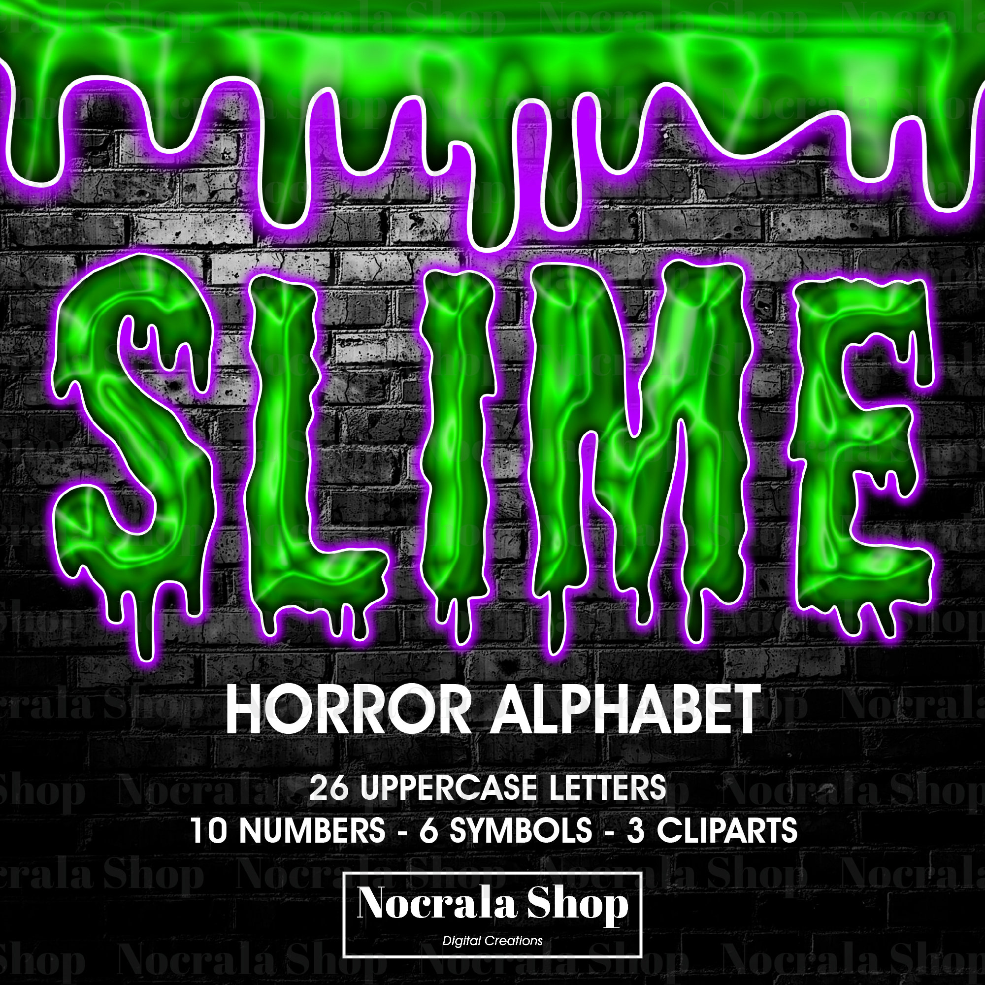 Green Slime Alphabet Clipart, Letters PNG Clipart, Horror Letter ...