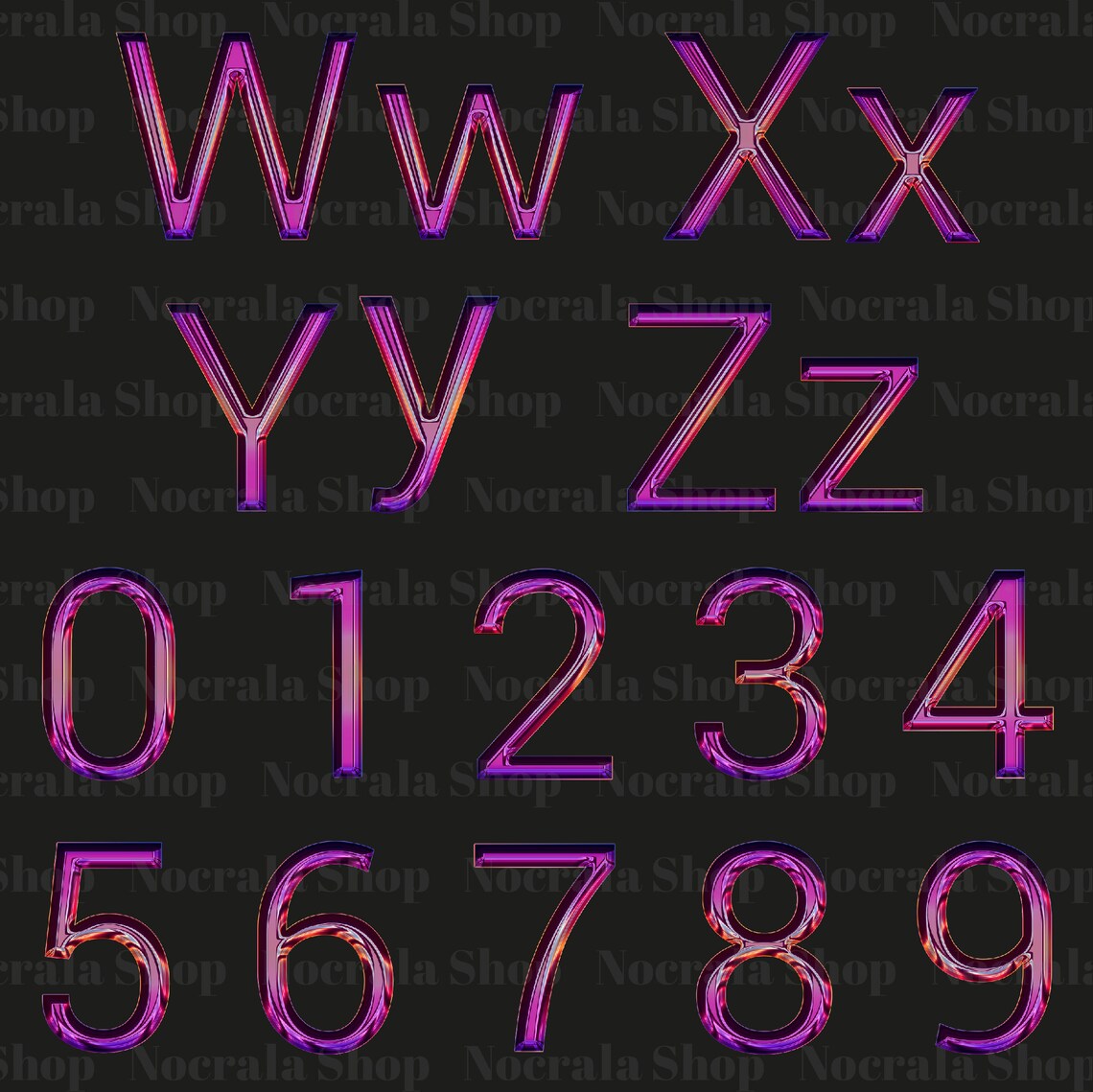 Rainbow Chrome Alphabet Clipart, PNG Clip Art, Rainbow Chrome Letters ...