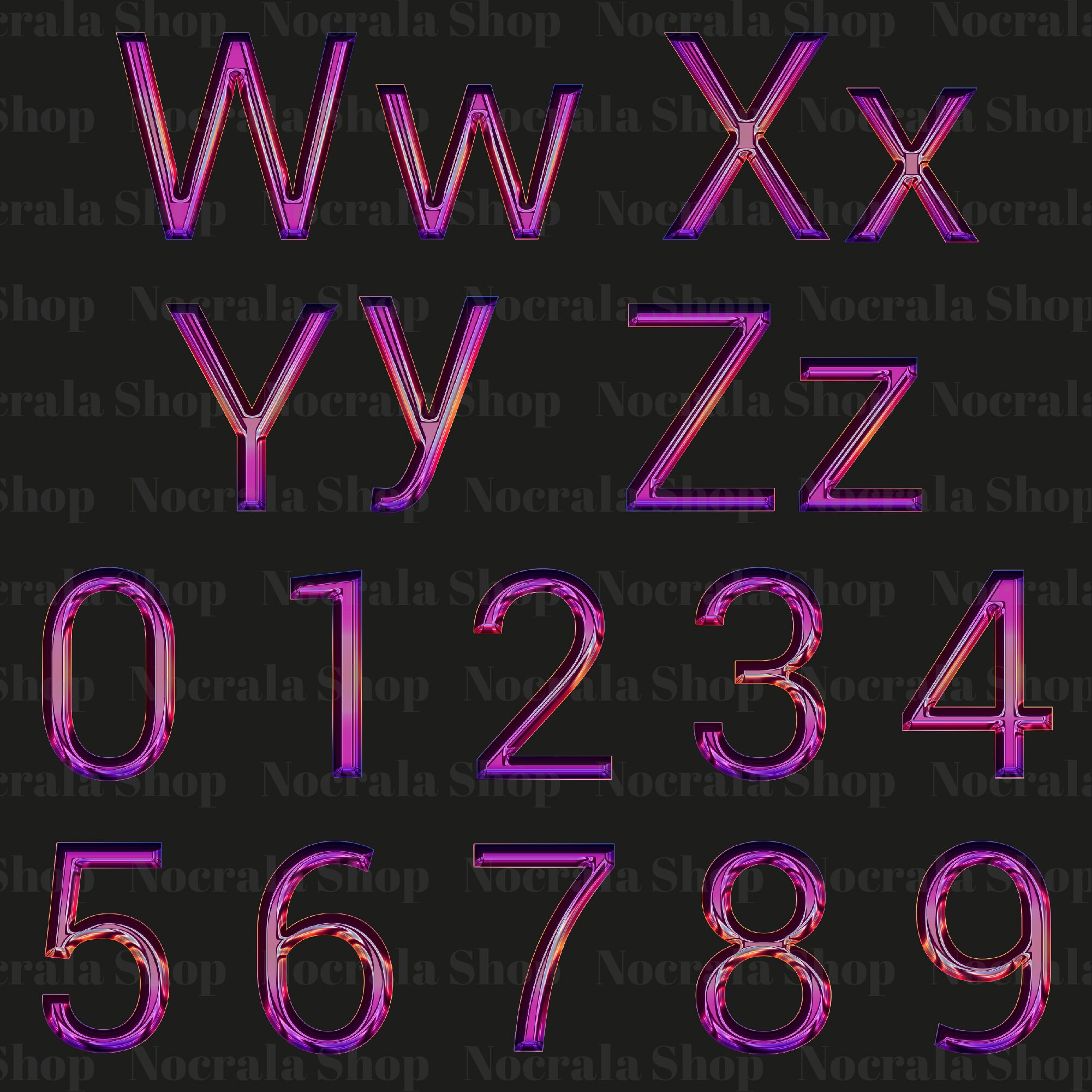 Rainbow Chrome Alphabet Clipart, PNG Clip Art, Rainbow Chrome Letters ...