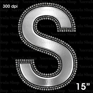 Silver Satin and Diamond Alphabet Clipart, PNG Digital Clipart, Silver ...