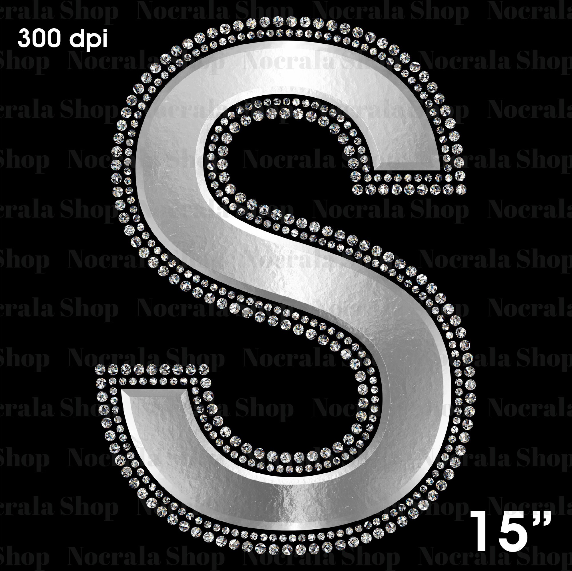 Silver Satin and Diamond Alphabet Clipart, PNG Digital Clipart, Silver ...