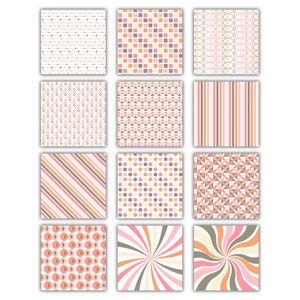 Retro 70s Groovy Digital Paper, Scrapbook Backgrounds (digital Download ...