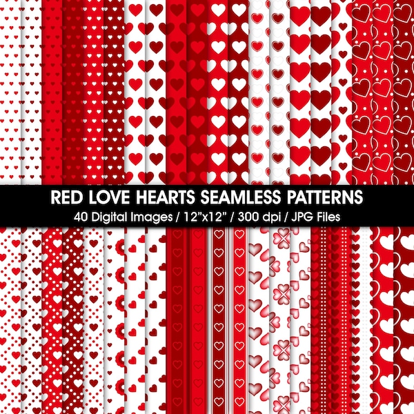 Digital Heart Papers - Etsy