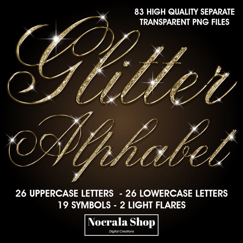 Sparkly Letters - Etsy UK