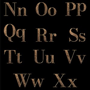 Gold Glitter Glam Alphabet Clipart, PNG Digital Clip Art, Bling ...