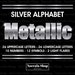 Silver Metallic Alphabet Clipart, Digital Font PNG (PNG File) - Etsy