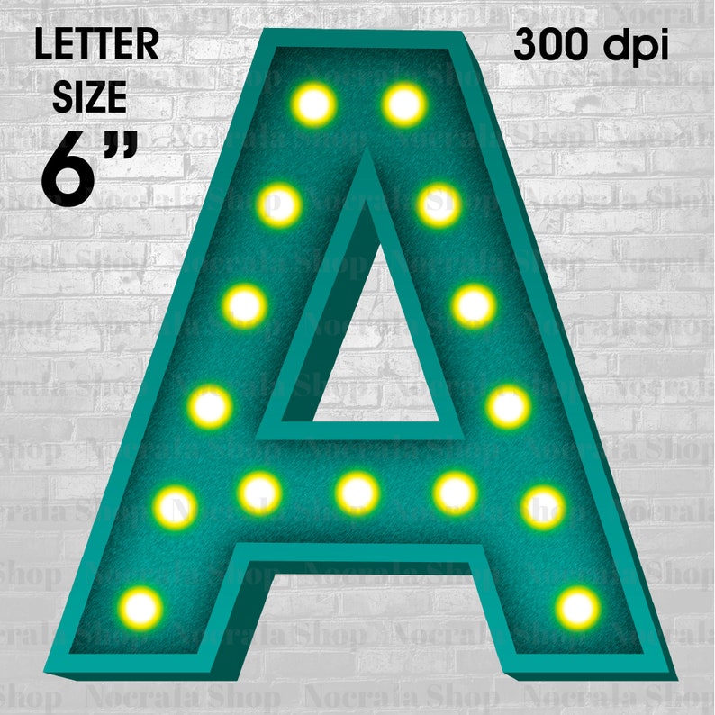 Turquoise Marquee Alphabet Clipart, Marquee Letters & Numbers, PNG ...