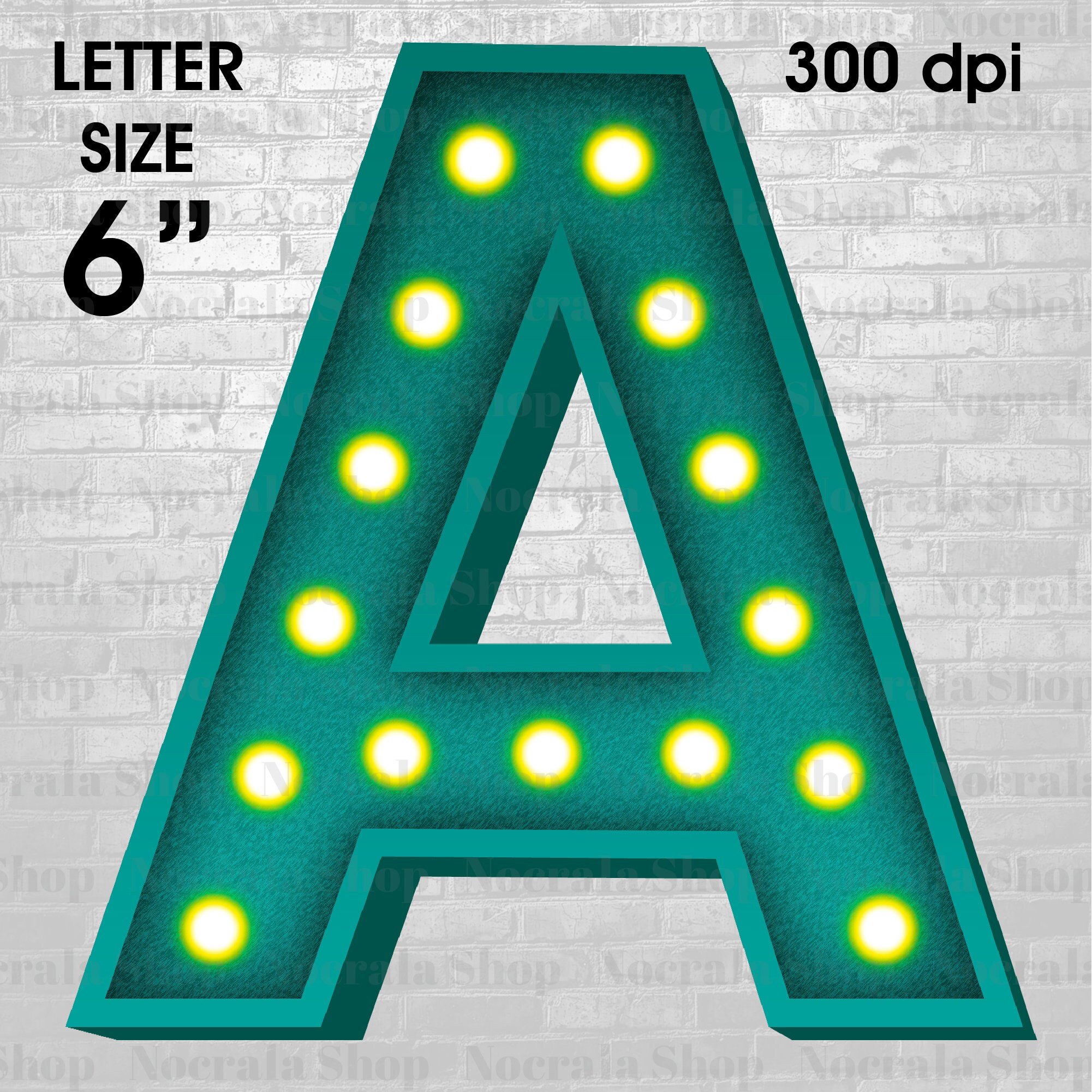 Turquoise Marquee Alphabet Clipart, Letters, Numbers, Symbols (PNG ...