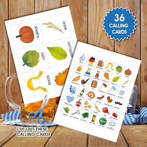 Oktoberfest Bingo Game, 30 Unique Cards (PDF Files) - Etsy